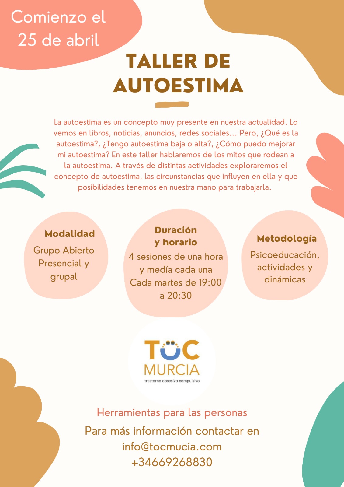 Taller sobre Autoestima - TOC Murcia